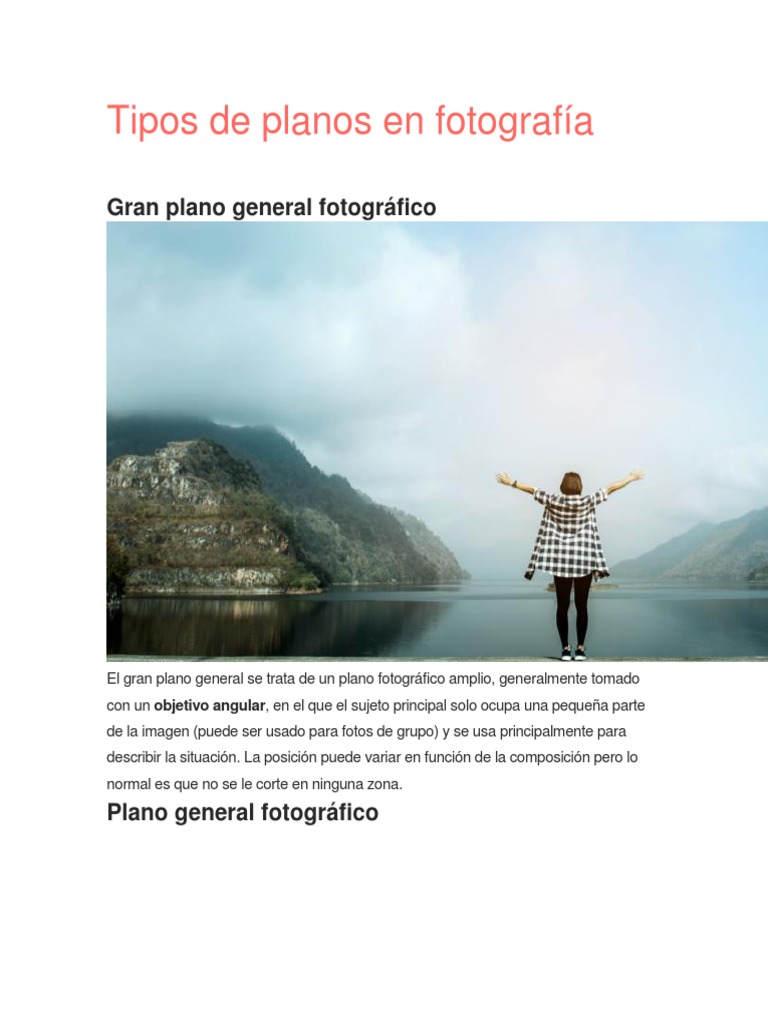 Tipos de Planos en Fotografía | PDF | Imagen