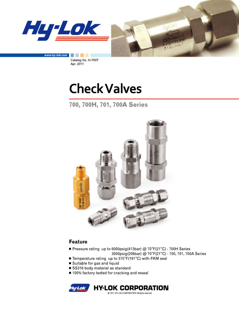Hy Lok-Check-Valves | PDF