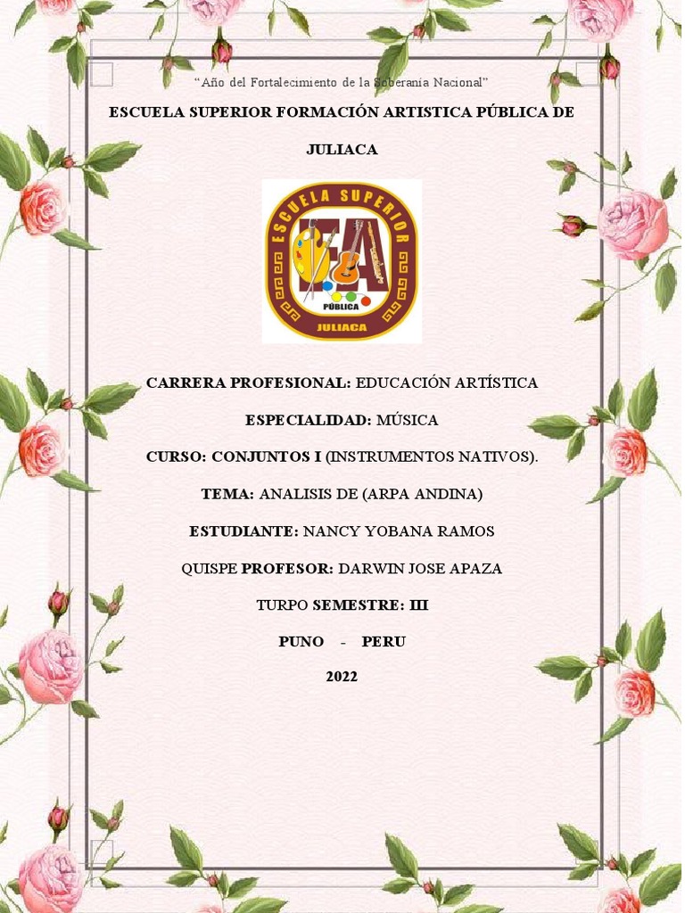 Arpa Andina | PDF | Las artes escénicas | Instrumentos musicales