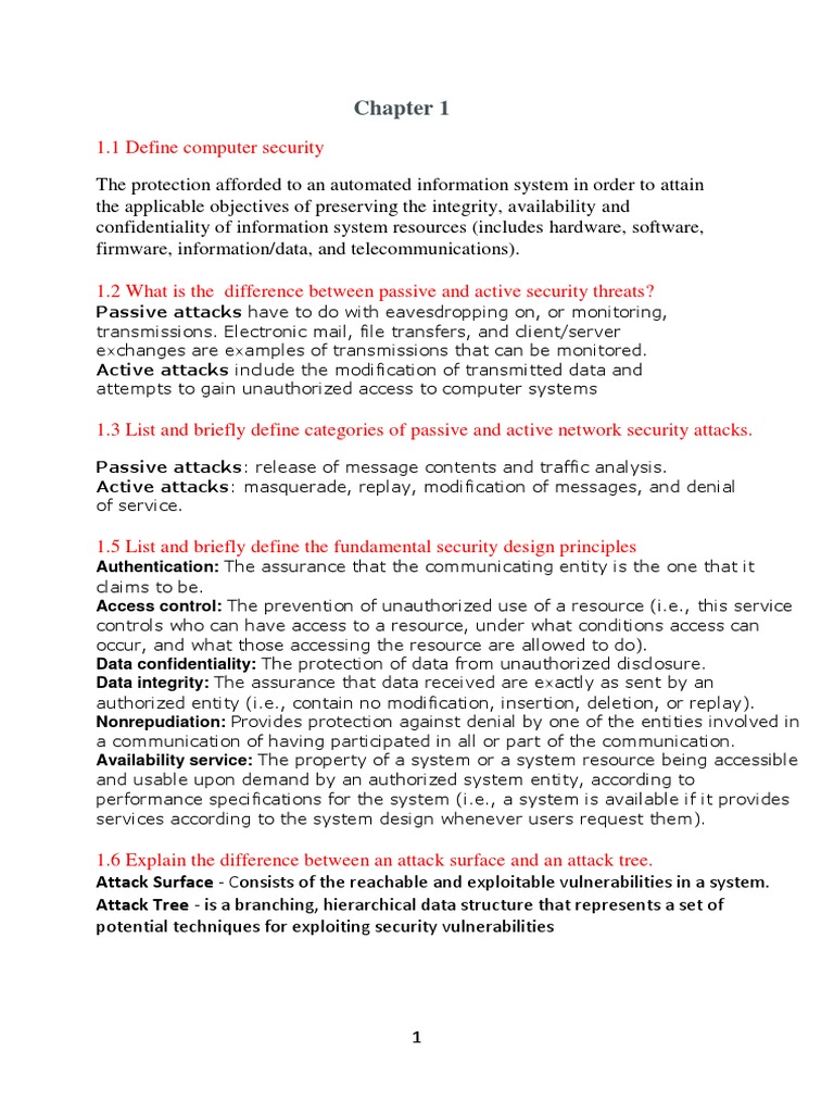 Computer Security ch1 - ch3 Solutions | PDF | Password | Biometrics