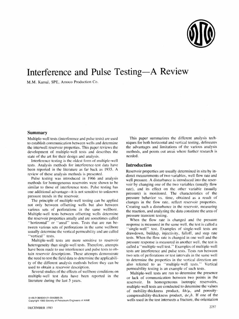 Kamal 1983 | PDF | Petroleum Reservoir | Laplace Transform