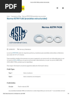 Arandelas ASTM F436: Guía Técnica | PDF | Acero | Sustancias químicas