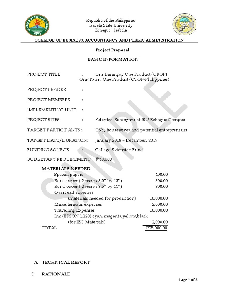 Sample Project Proposal Template Design Thinking | PDF ...
