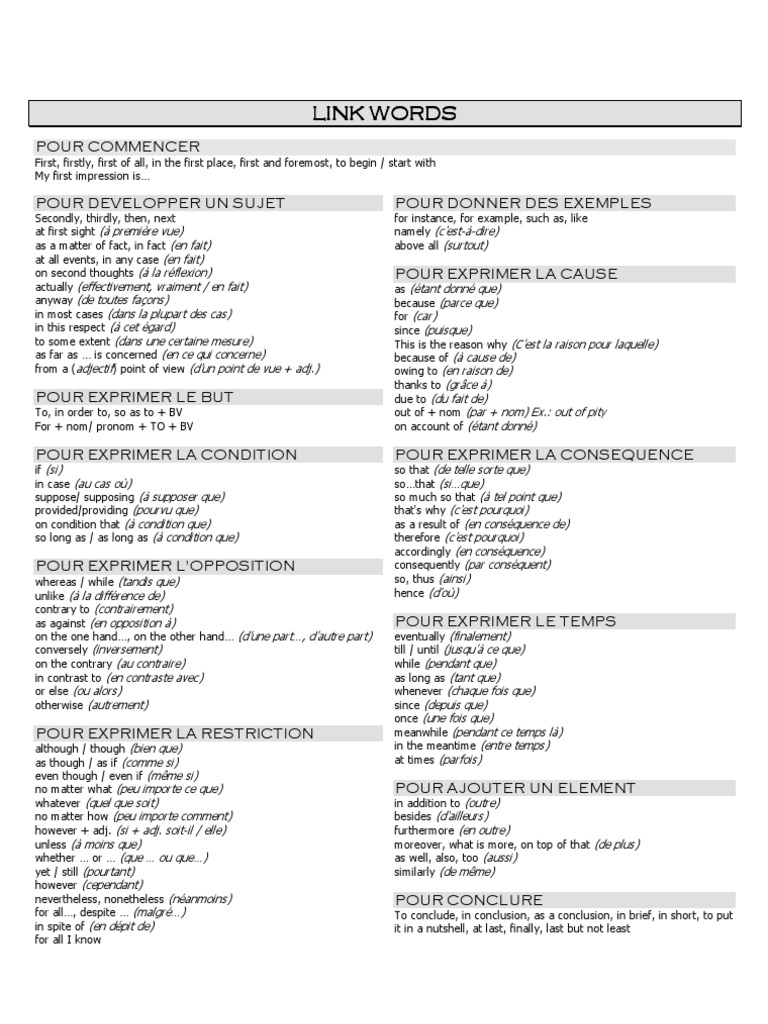 Link Words | PDF