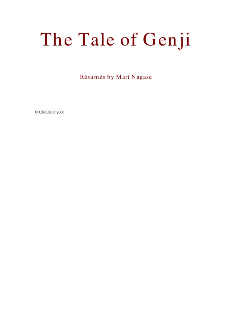 The Tale of Genji: A Summary | PDF | Mystery, Thriller & Crime Fiction ...