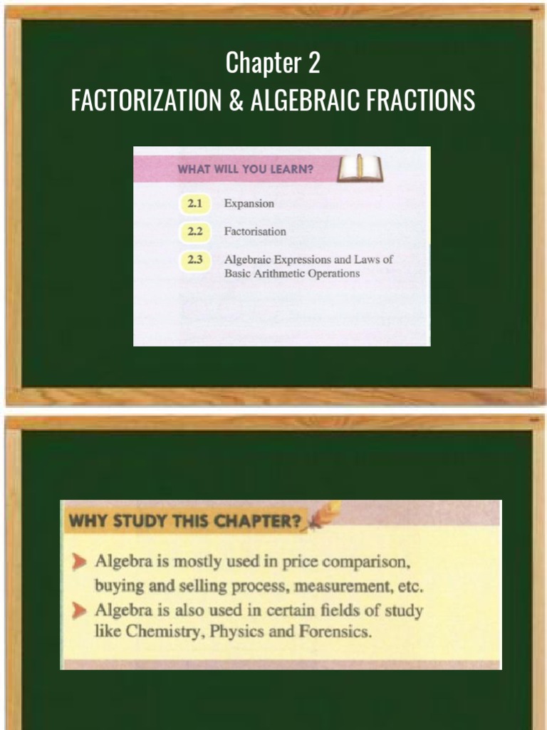 Chapter 2 Factorization Algebraic Fractions F2 Pdf Arithmetic
