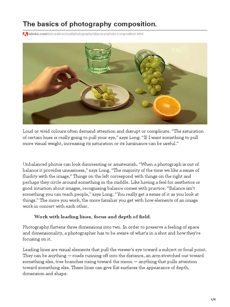 Mastering Photography Composition: Guidance on Leading Lines, Framing ...