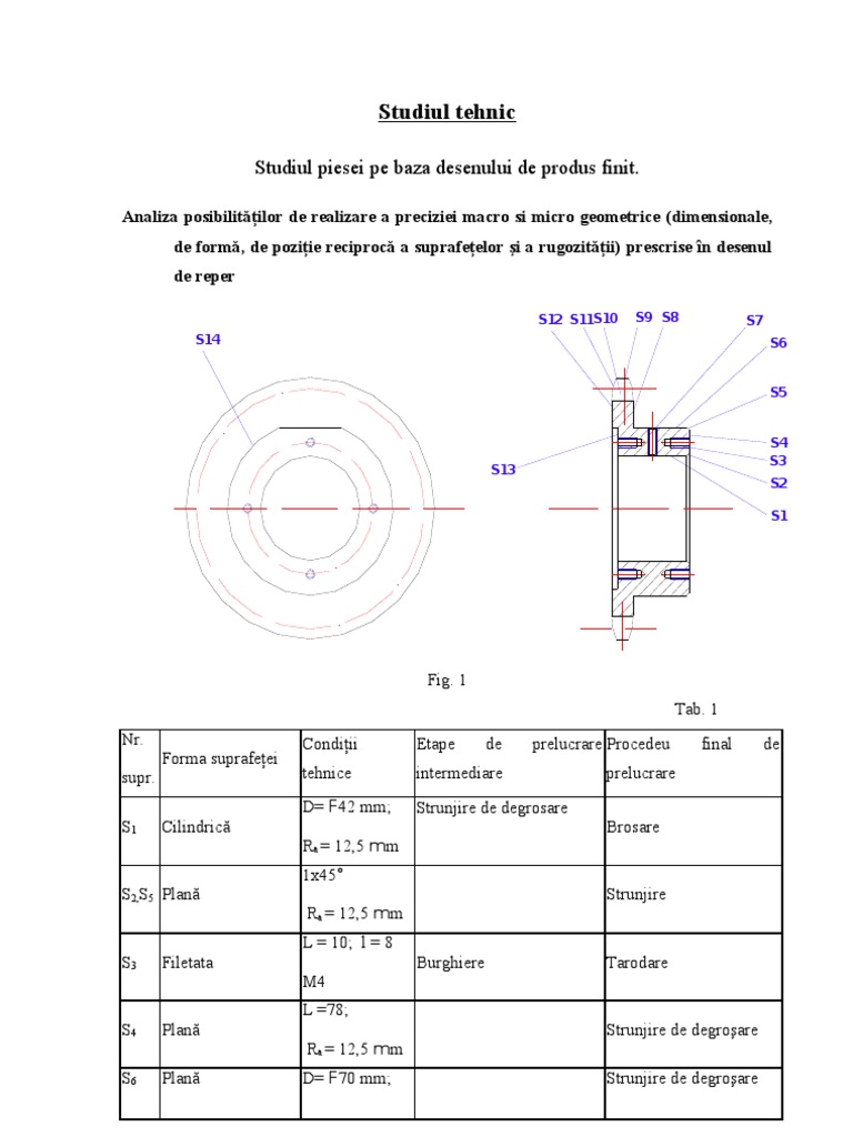 Proces Tehnologic de Prelucrare Al Unui Reper | PDF