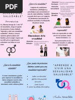 Triptico Sobre Sexualidad | PDF | La sexualidad humana | Control de la natalidad