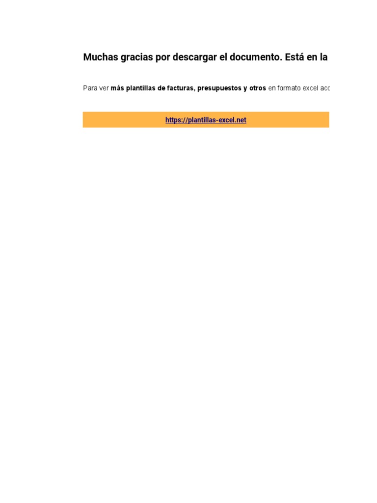Plantilla-factura-de-alquiler-de-local-en-excel | PDF