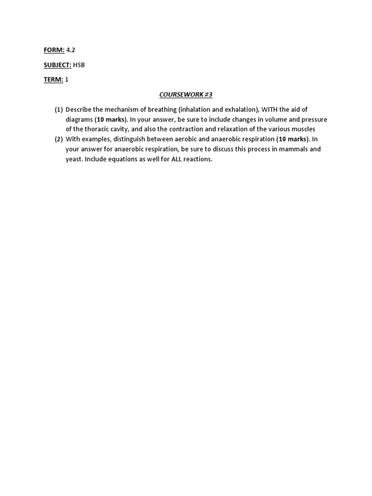 Form 4 HSB Term 1 CW 3 | PDF