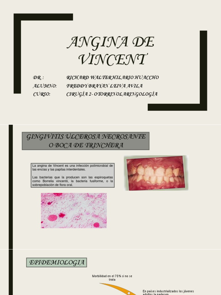 Angina de Vincent | PDF | Microbiología | Cuidado de la salud