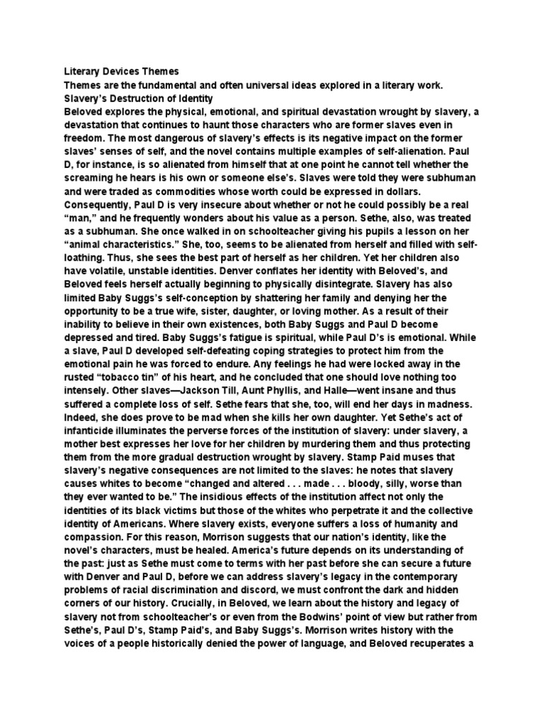 Beloved Toni Morrison | PDF