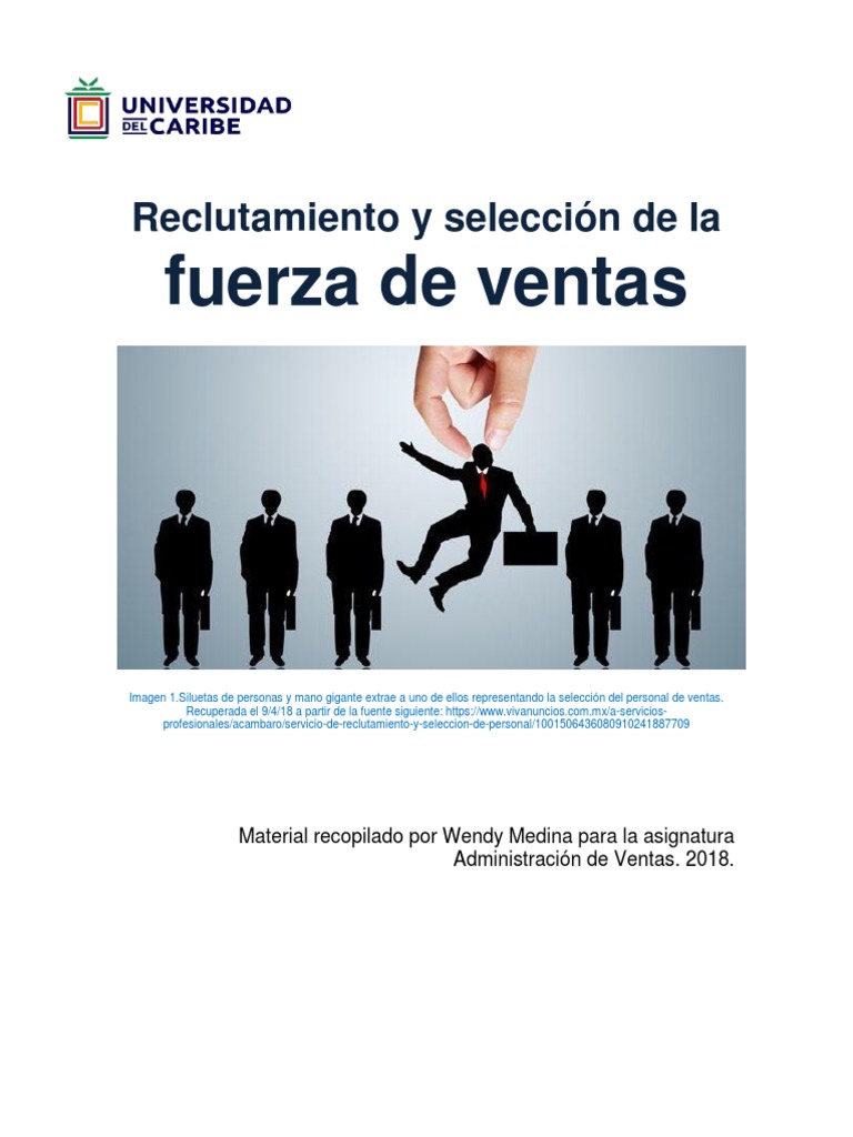 Unidad 3. Recurso 2A. Texto. Reclutamiento y Selección de La Fuerza de Ventas | PDF ...