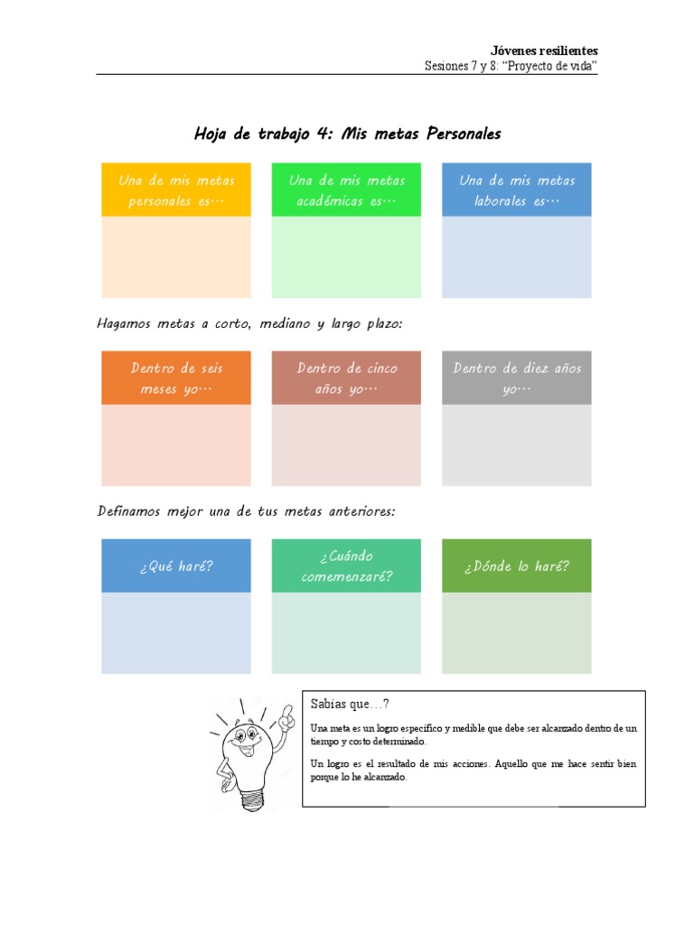 Anexo 4 Mis Metas | PDF