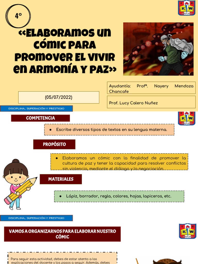 Actividad 2 - Orientaciones para Realizar El Primer Boceto Del Comic | PDF | Cómics