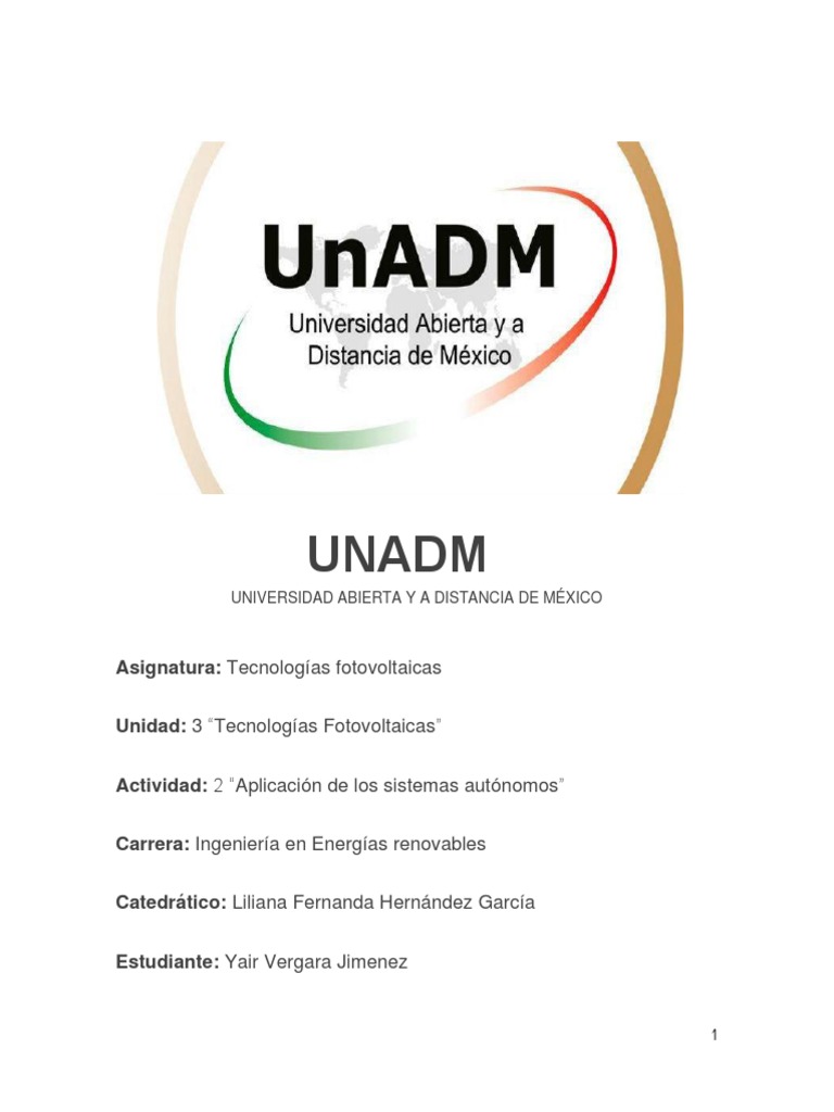 Etft U3 A2 Yavj | PDF | Fotovoltaica | Ingenieria Eléctrica