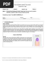 Tle - 9 - Module 1 - Quarter 3 | PDF | Nail (Anatomy)