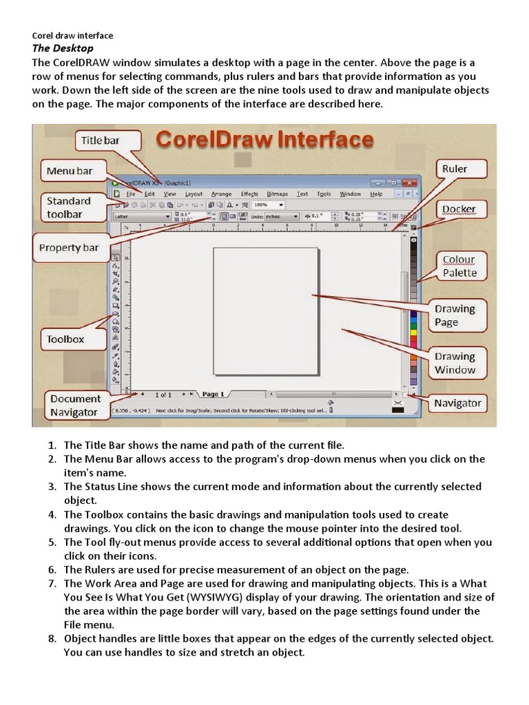 Corel Interface | PDF | Menu (Computing) | Window (Computing)