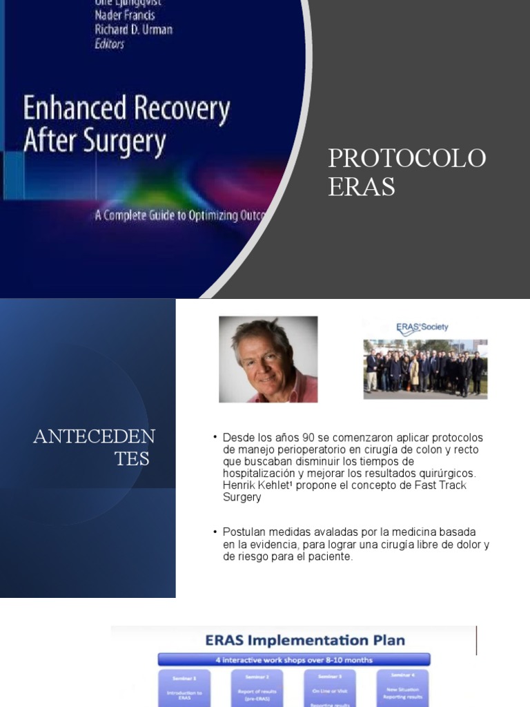 Protocolo Eras Presentacion | PDF | Trombo | Especialidades Medicas