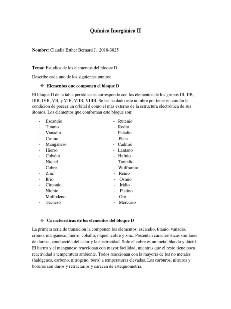 Practica Del Bloque D. | PDF | Rieles | Platino