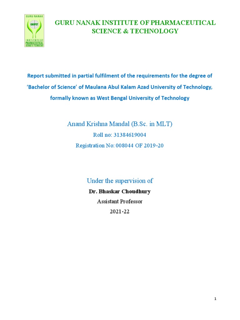 Anand Final Report | Download Free PDF | Medical Specialties | Clinical ...