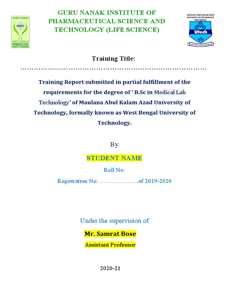 Training Report - UG Front Page Final UPDATED - Final.......... 123 | PDF