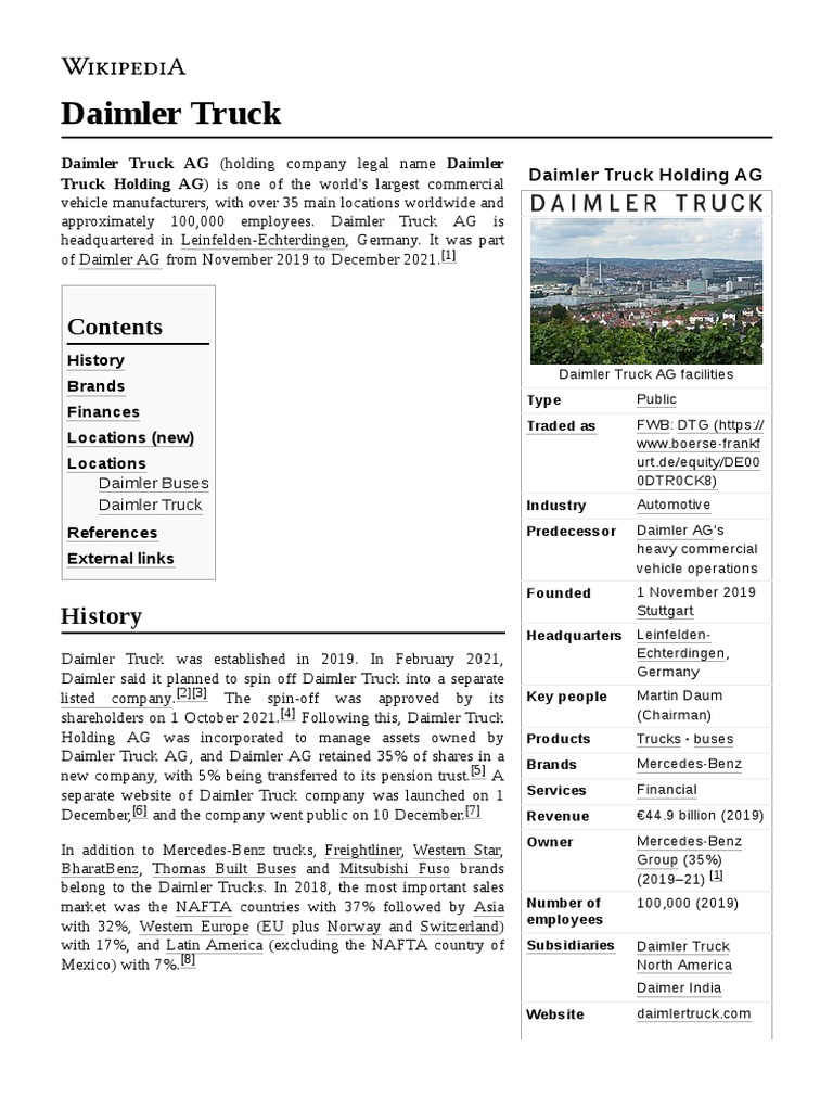 Daimler Truck | PDF | Daimler Ag | Transport