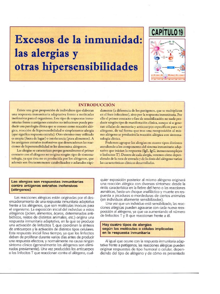 Inmunología Regueiro Cap.19 | PDF | Alergia | Sistema inmune