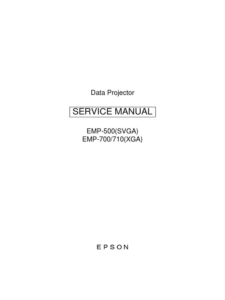 Epson EMP-500/700/710 Service Manual | PDF | Video | Display Resolution