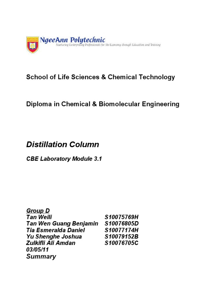 Distillation Report | PDF | Distillation | Evaporation