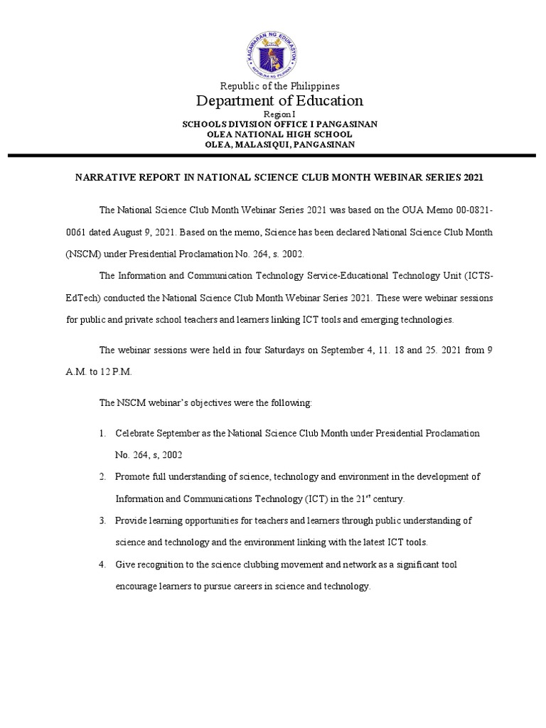 Accomplishment Report in Science 2022 | PDF | Educational Technology ...