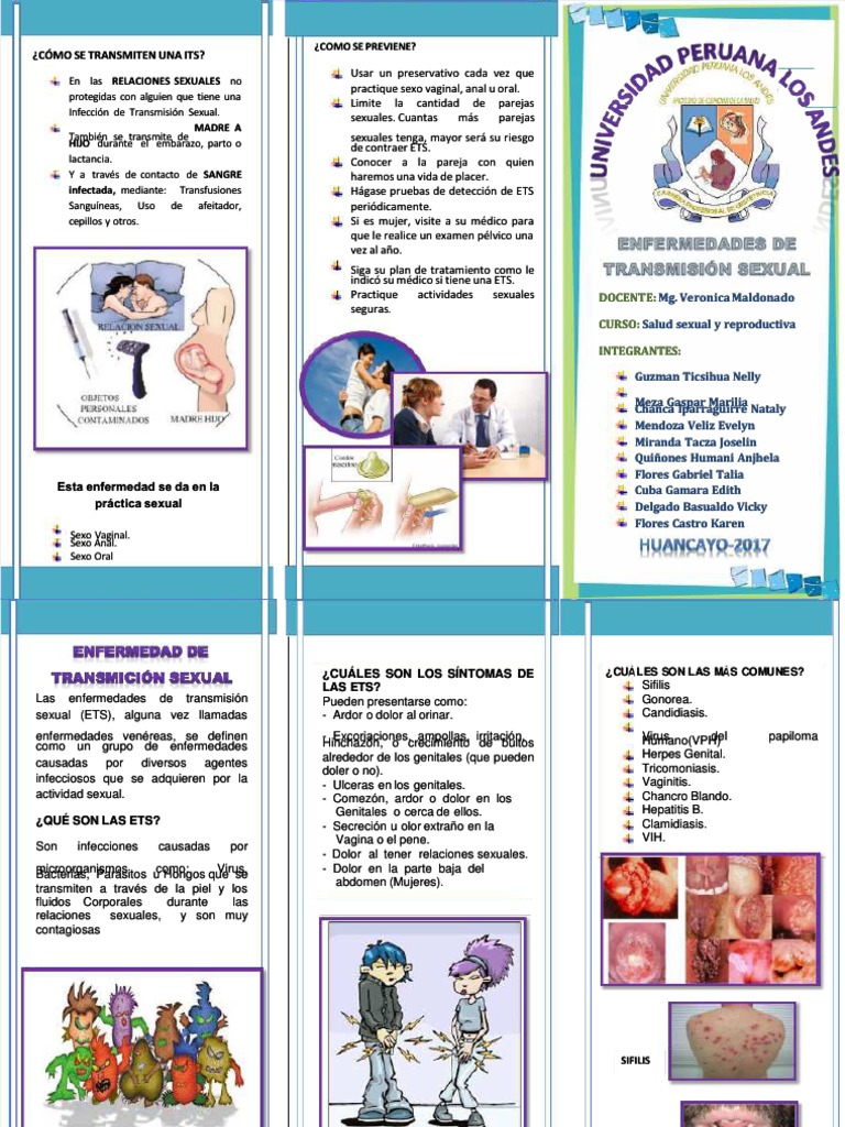 PDF Triptico Transmicion Sexual | PDF | Infección transmitida sexualmente | Salud pública