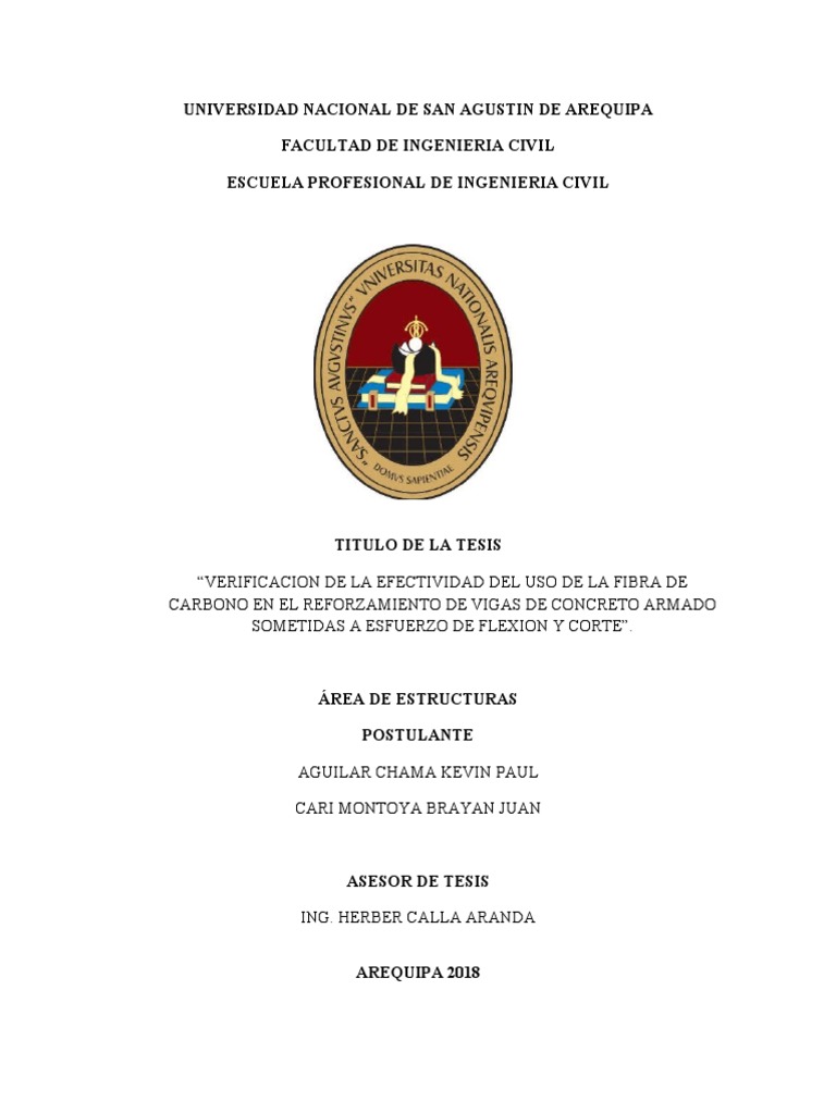 Modelo Plan de Tesis UNSA | PDF | Hormigón | Concreto reforzado Modelo Plan de Tesis UNSA | PDF | Hormigón | Concreto reforzado