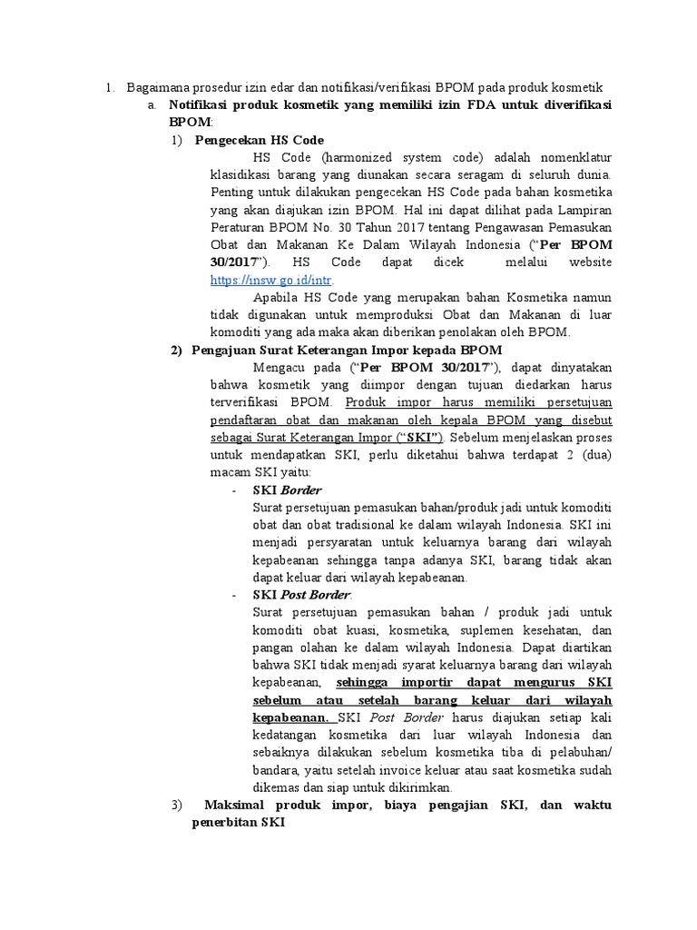 Prosedur BPOM Dan Sertifikat Halal | PDF | Pengelolaan Keuangan & Uang | Hukum