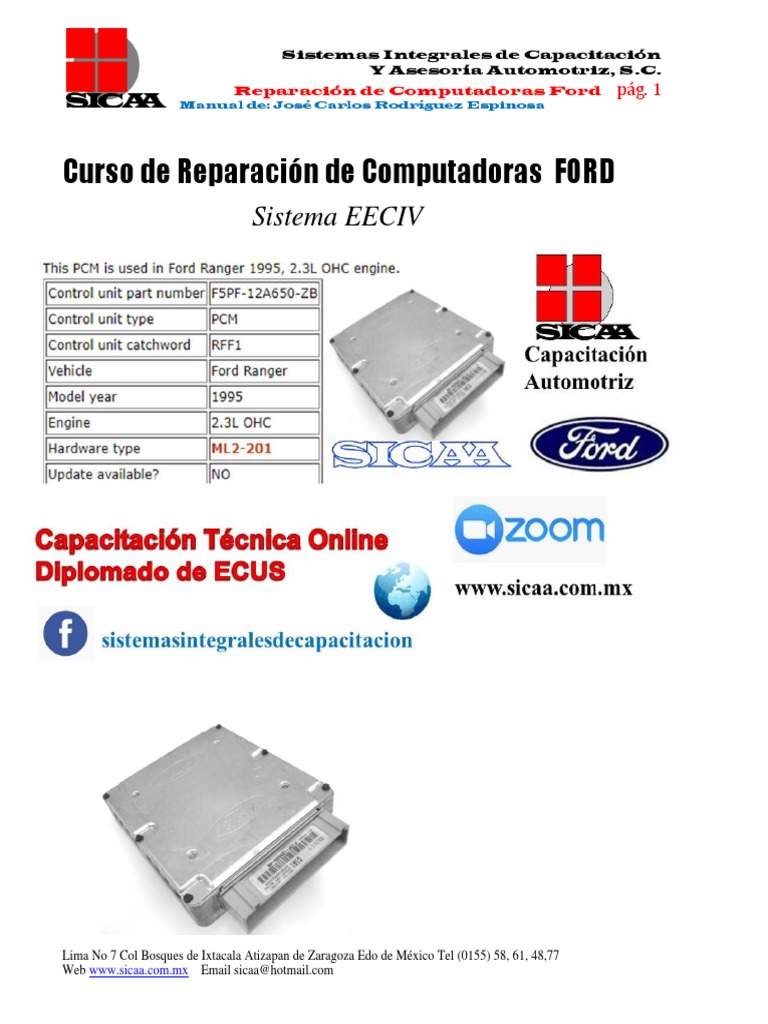 Manual de ECUS Ford EECIV Jose Carlos Rodriguez Espinosa | PDF | Inyección de combustible ...