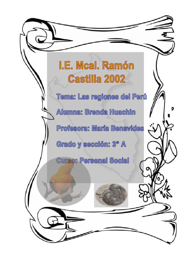 Caratula Las Regiones Del Peru | PDF