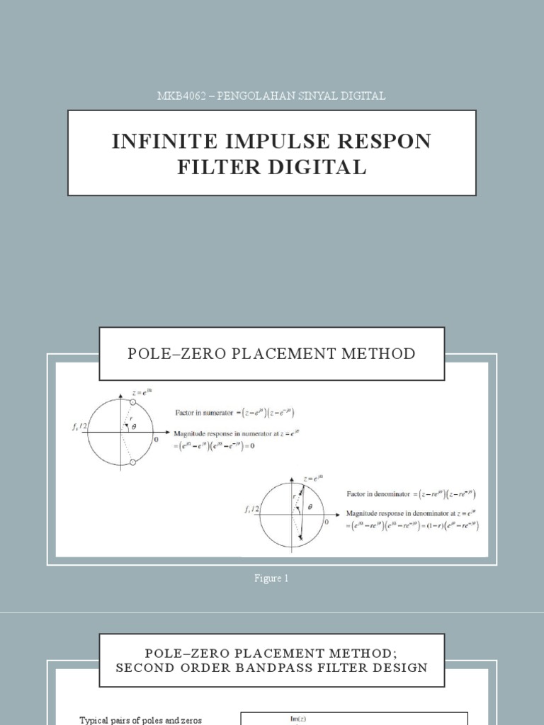 Pertemuan 13 - Design Filter Iir | PDF | Bandwidth (Signal Processing) | Low Pass Filter