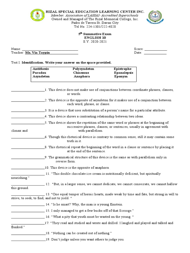 Member, Association of LASSAI-Accredited Superschools | PDF | Basic ...