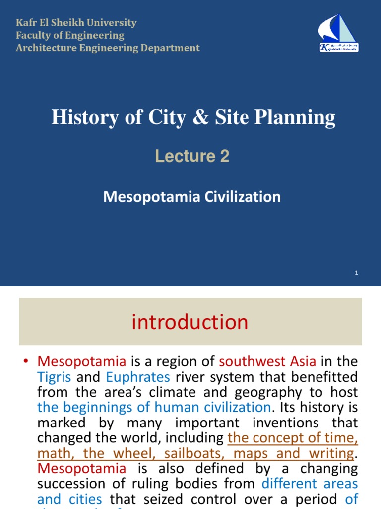 Lecture_22_-_Mesopotamia_Civilization | PDF | Sumer | Mesopotamia
