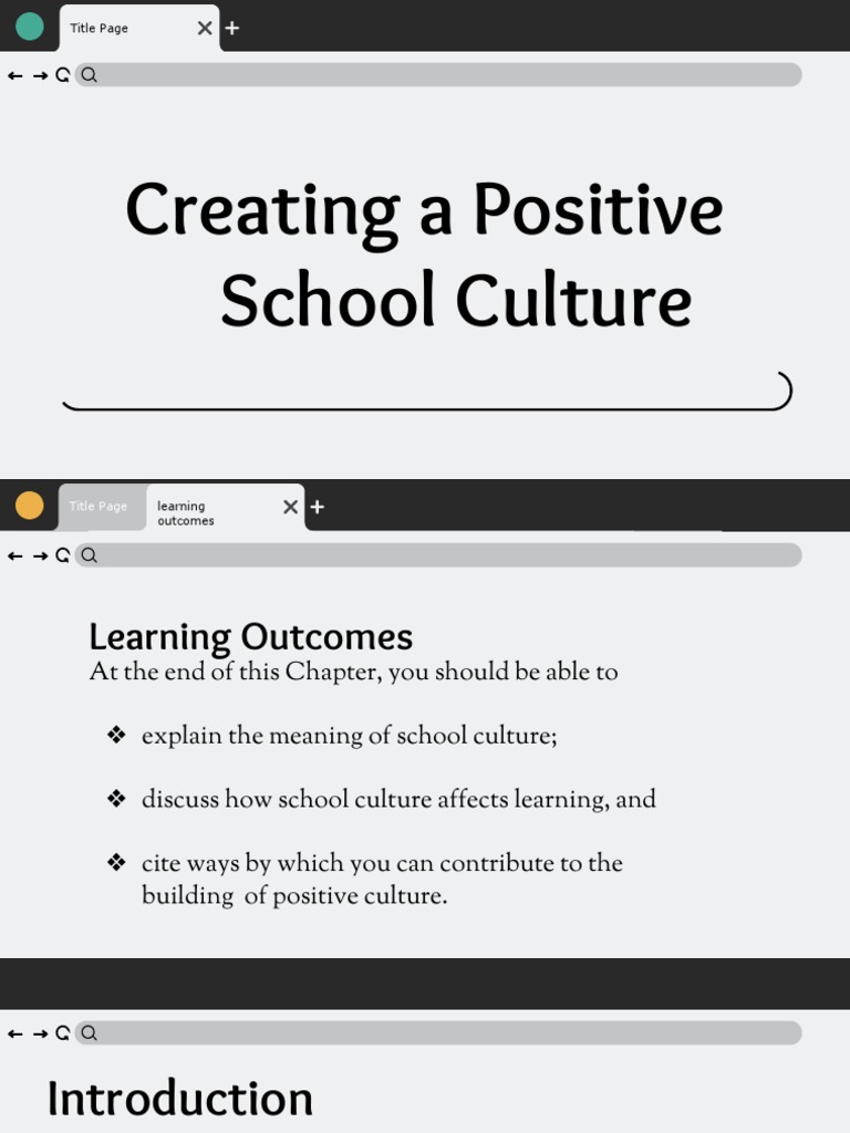 Creating A Positive Culture | PDF | Learning | Mindset