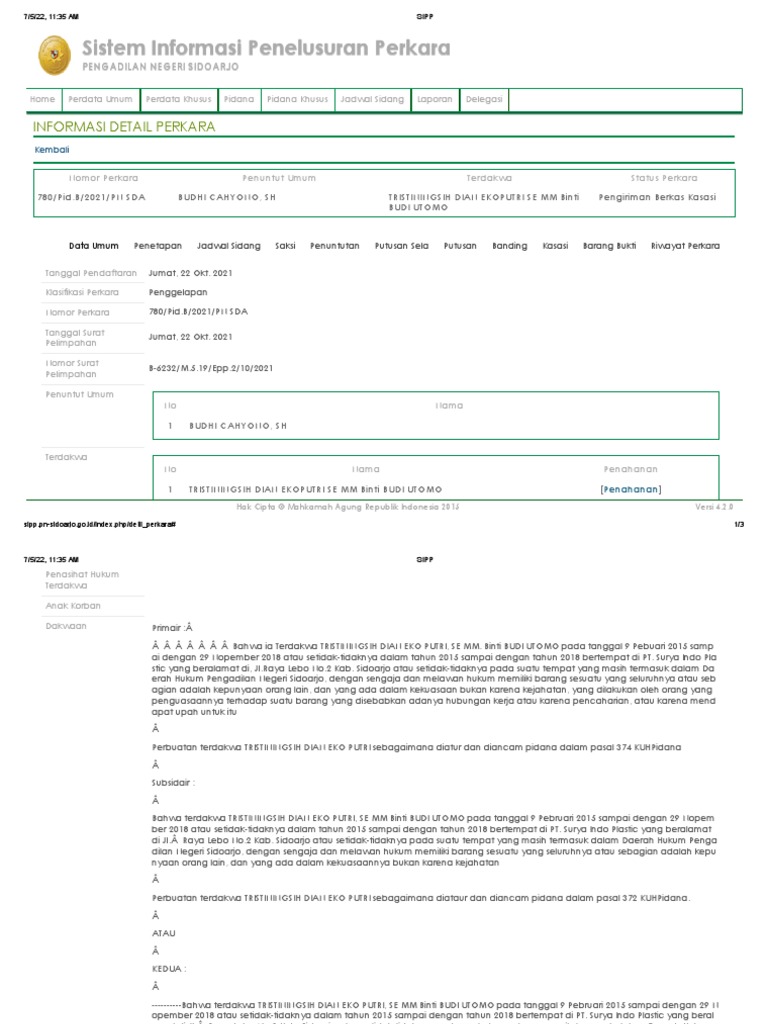 SIPP - Data Umum | PDF