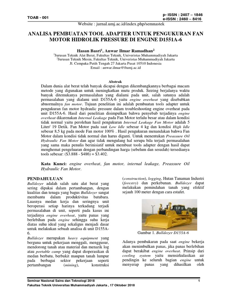 Jurnal Prosedur Pengukuran Fan Motor D155-6 | PDF