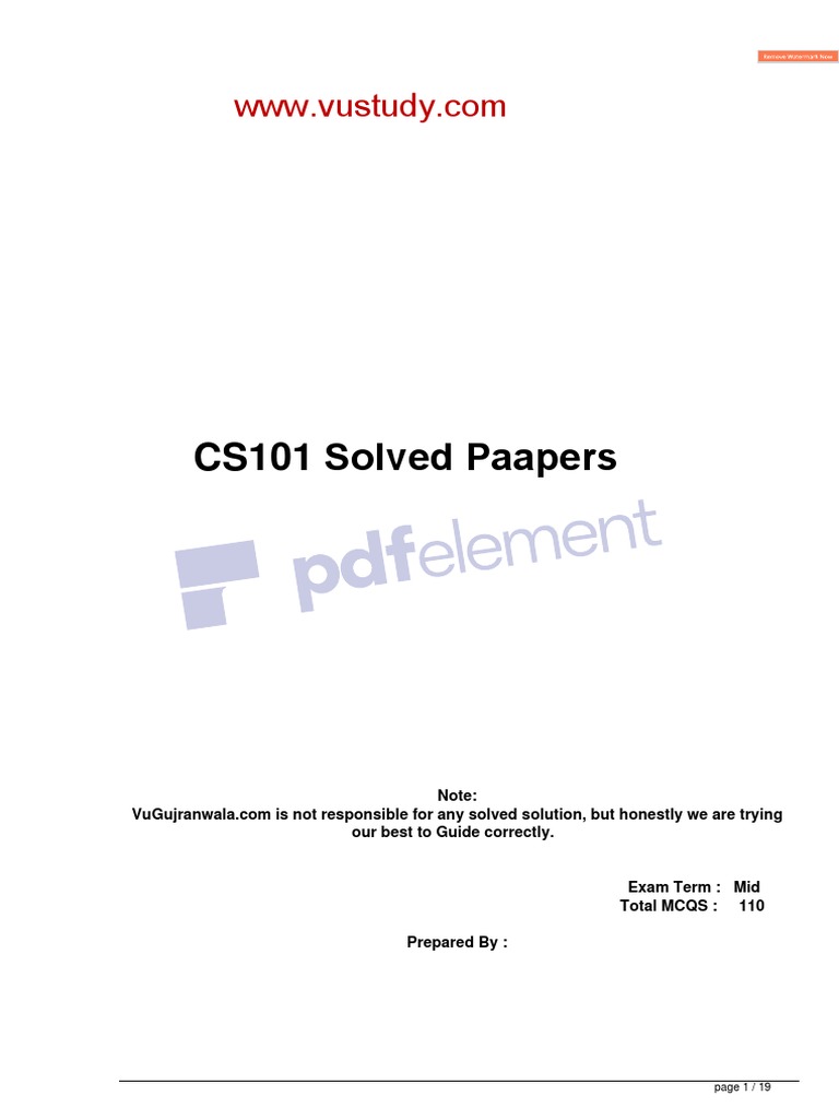 cs101 Lecturewise Midterm Solved Mcqs | PDF | World Wide Web | Internet ...