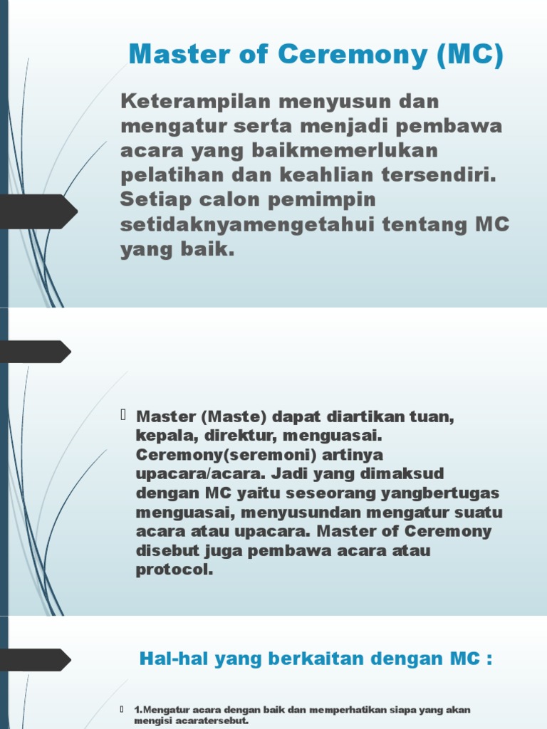 Master of Ceremony (MC) | PDF