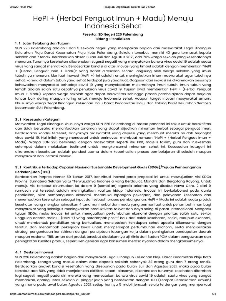 Hepi + SDN 226 | PDF | Kesehatan Holistik