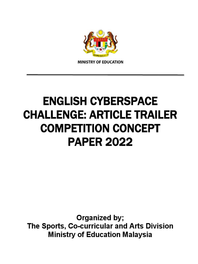 Englisch Cyberspace Challenge - Article Trailer Competition Concept Paper 2022 | PDF | Allergy ...