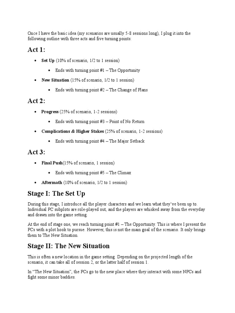 Applying The Hollywood Formula To RPG Storylines | PDF | Adventure Games