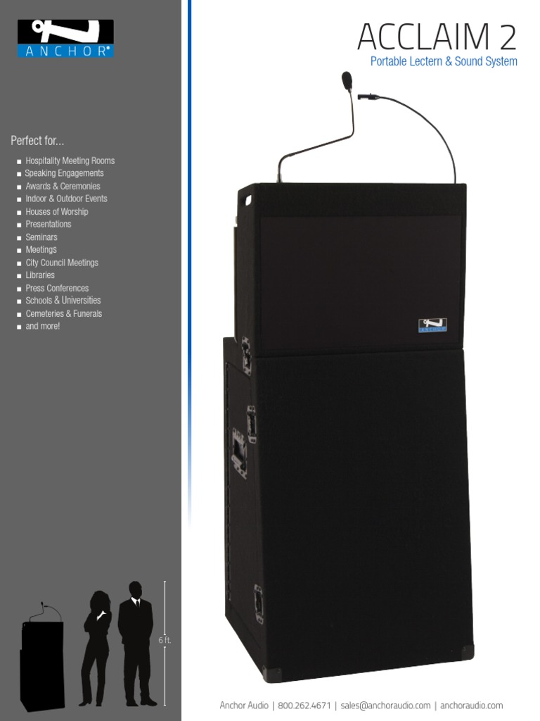 Perfect For... : Portable Lectern & Sound System | PDF | Microphone ...