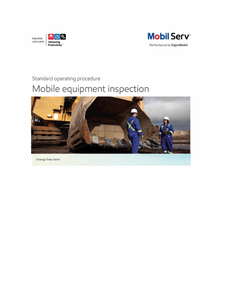 Mobile Equipment Inspection SOP | PDF | Lubricant | Leak